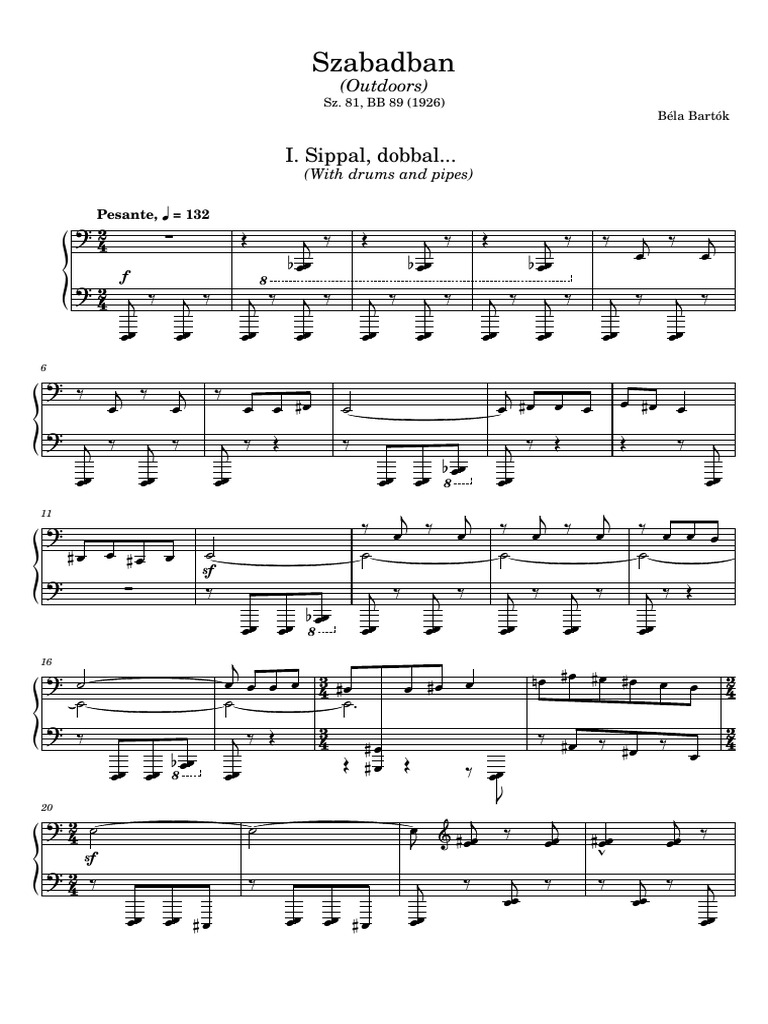 IMSLP859697-PMLP5757-Bartok_-_Outdoors_v1.8_reviewed | PDF | Musicology | Compositions