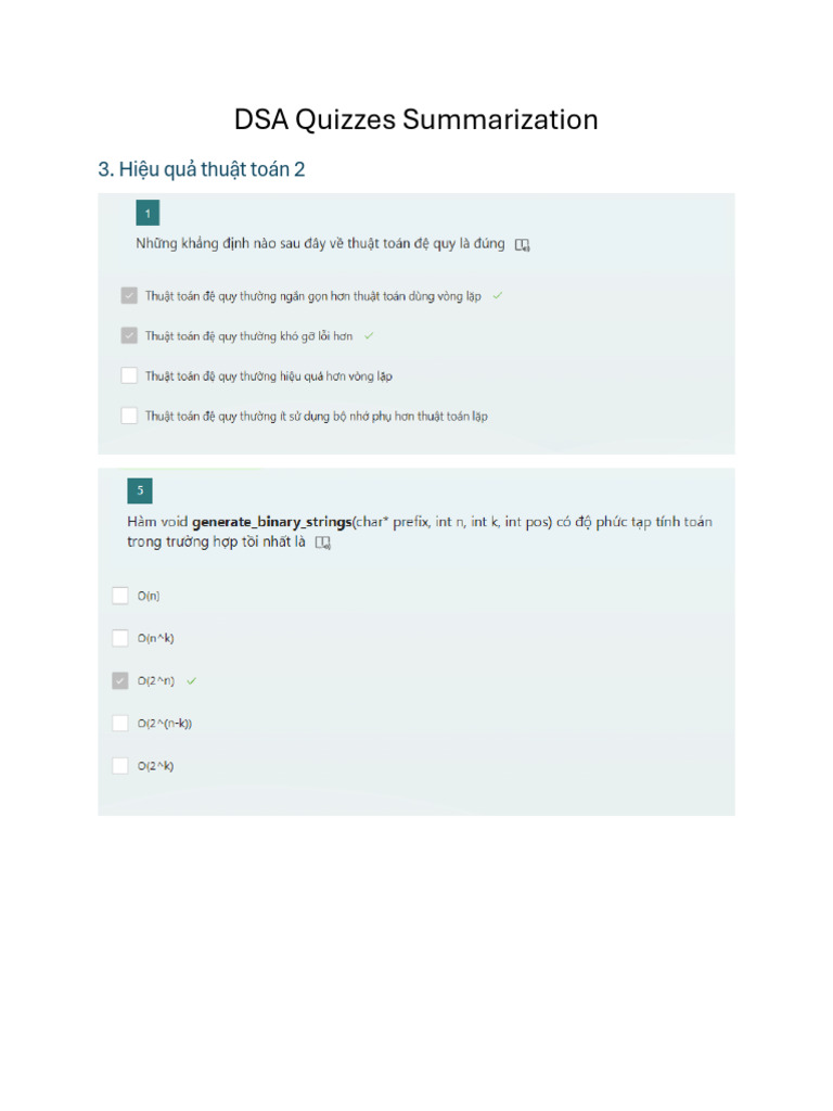 DSA-Quizzes-Summarization | PDF