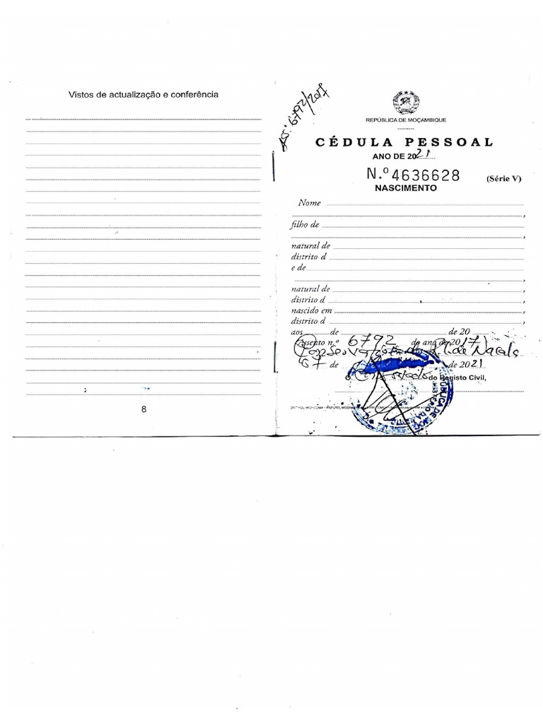 Cedula Pessoal | PDF