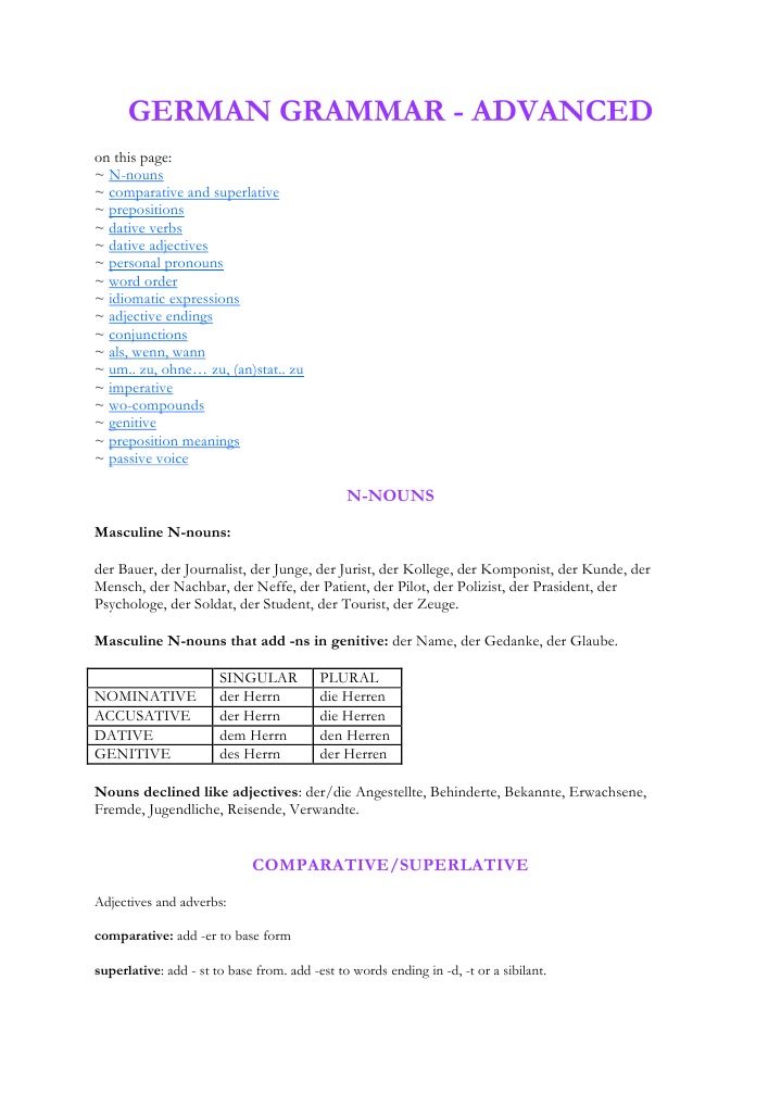 German Grammar | PDF