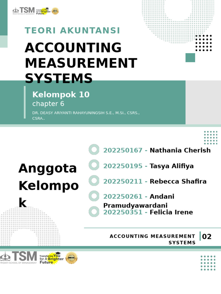 Chapter 6 - Accounting Measurement Systems | PDF