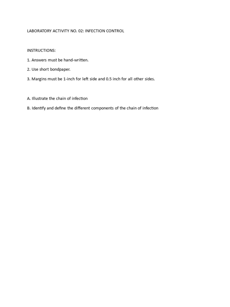 Activity 2 Infection Control | PDF