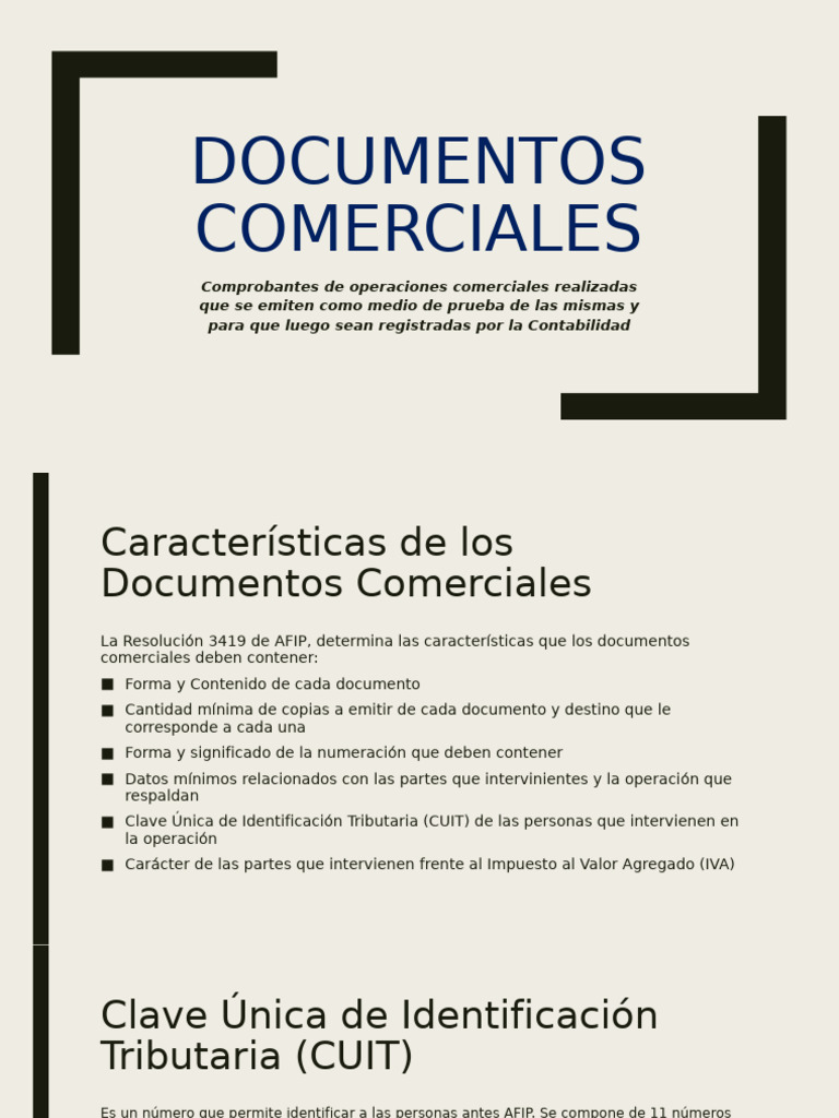 DOCUMENTOS COMERCIALES | PDF | Cheque | Impuesto al valor agregado