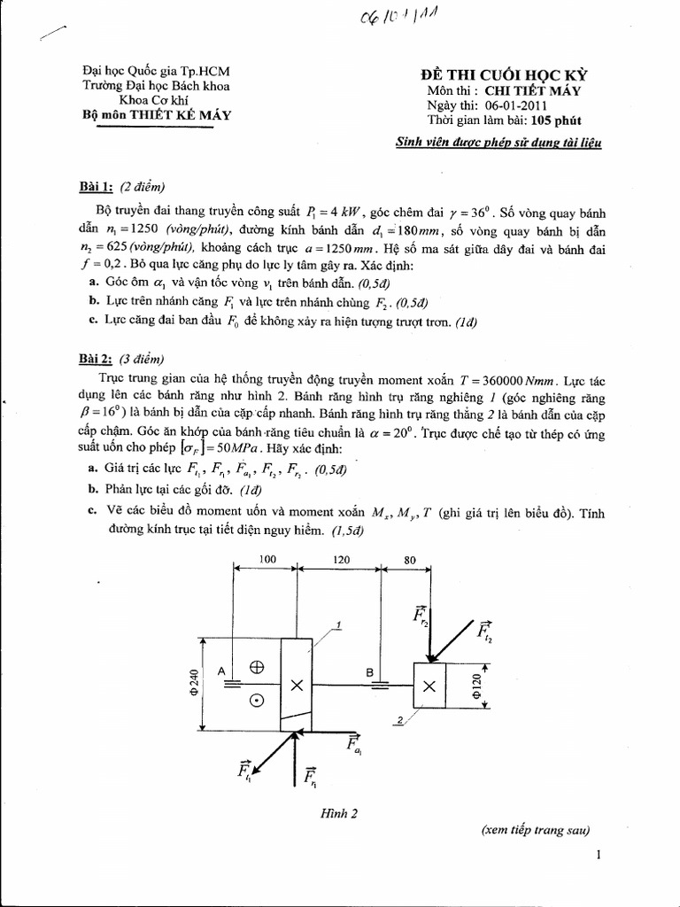 (123doc) Bai Tap Mon Chi Tiet May Co Dap An DHBK | PDF