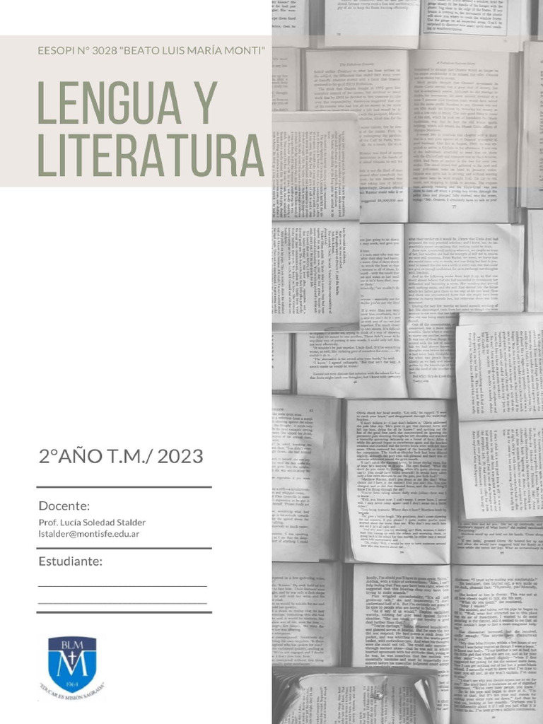 CUADERNILLO LENGUA Y LITERATURA -2DO | PDF | Oración (Lingüística) | Verbo