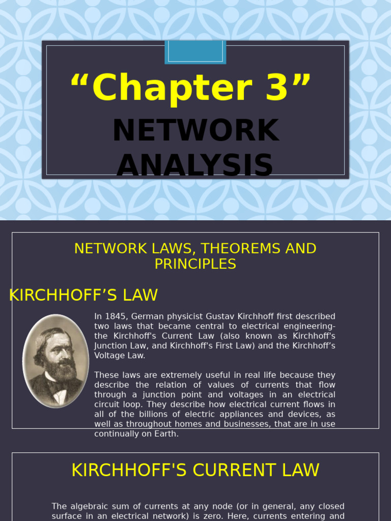 Chapter 3 Network Analysis | PDF | Voltage | Electrical Network