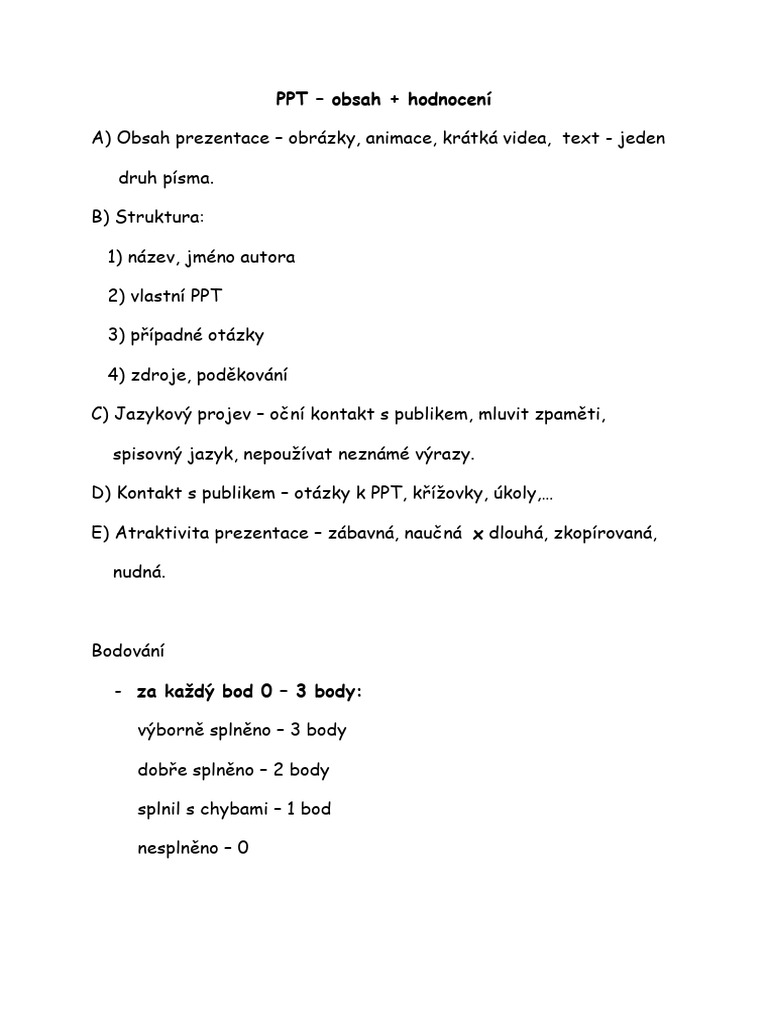 Obsah + Hodnocení | PDF