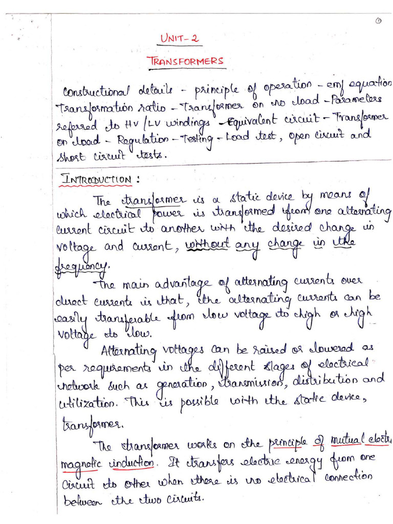 EEI Unit2 Notes | PDF
