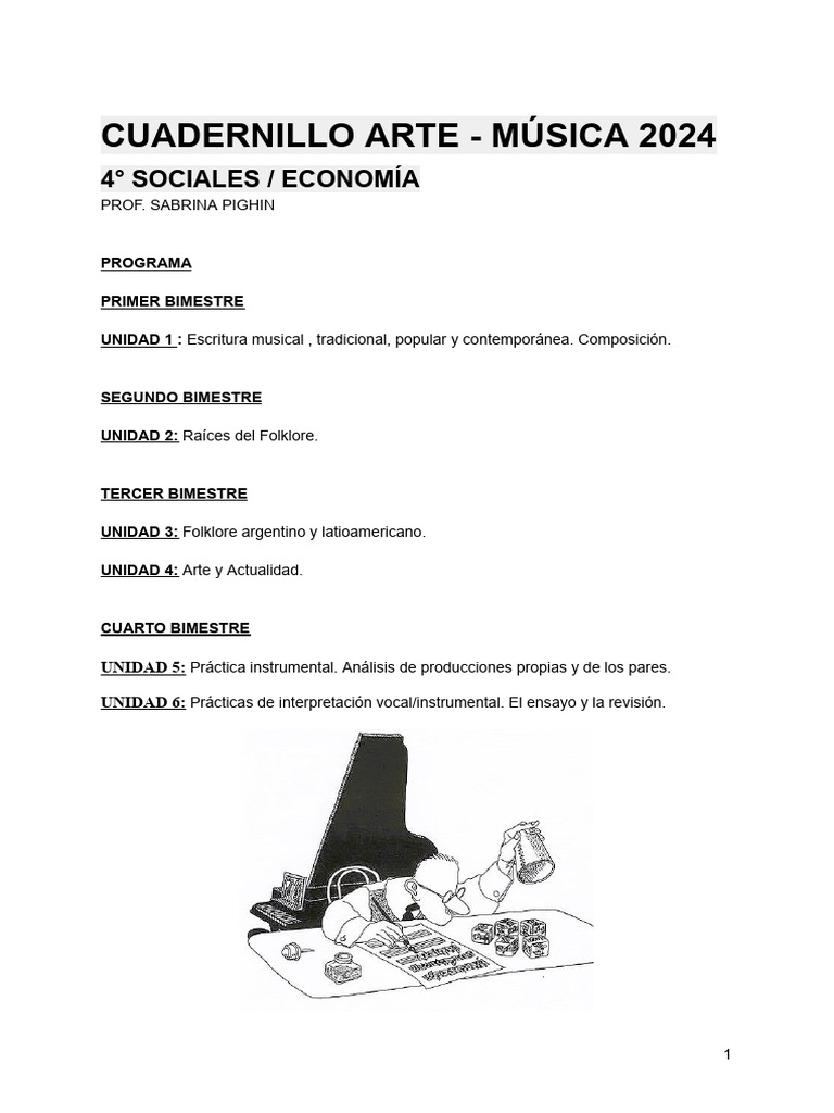 Cuadernillo Arte Musica Svp2025 | PDF | Acorde (Música) | Clave