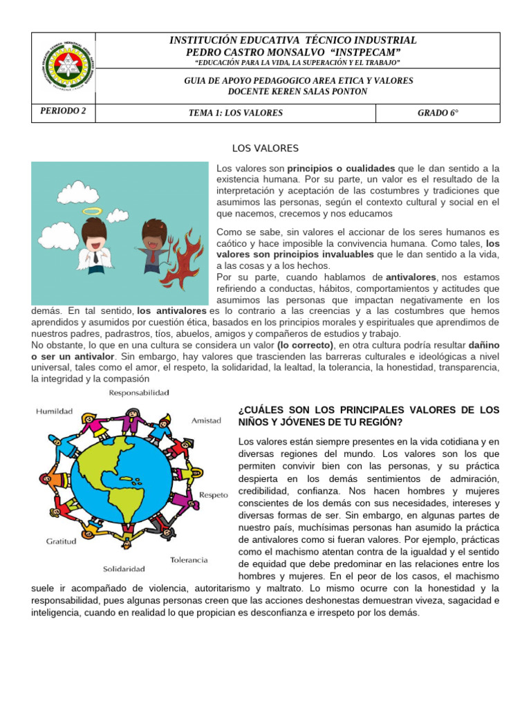 Tema Los Valores | PDF | Tolerancia | Psicología Social