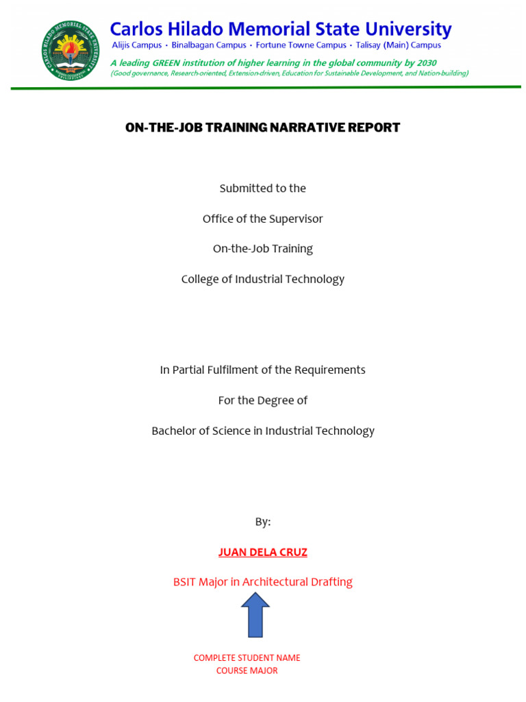 OJT Narrative Report for BSIT Degree | PDF | Mentorship | Time Management