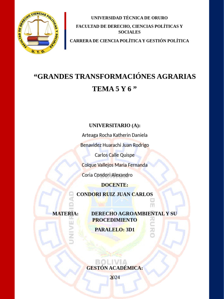 Grandes Transformaciones Agrarias Tema 5 Y6 | PDF | Agricultura | Revolución verde