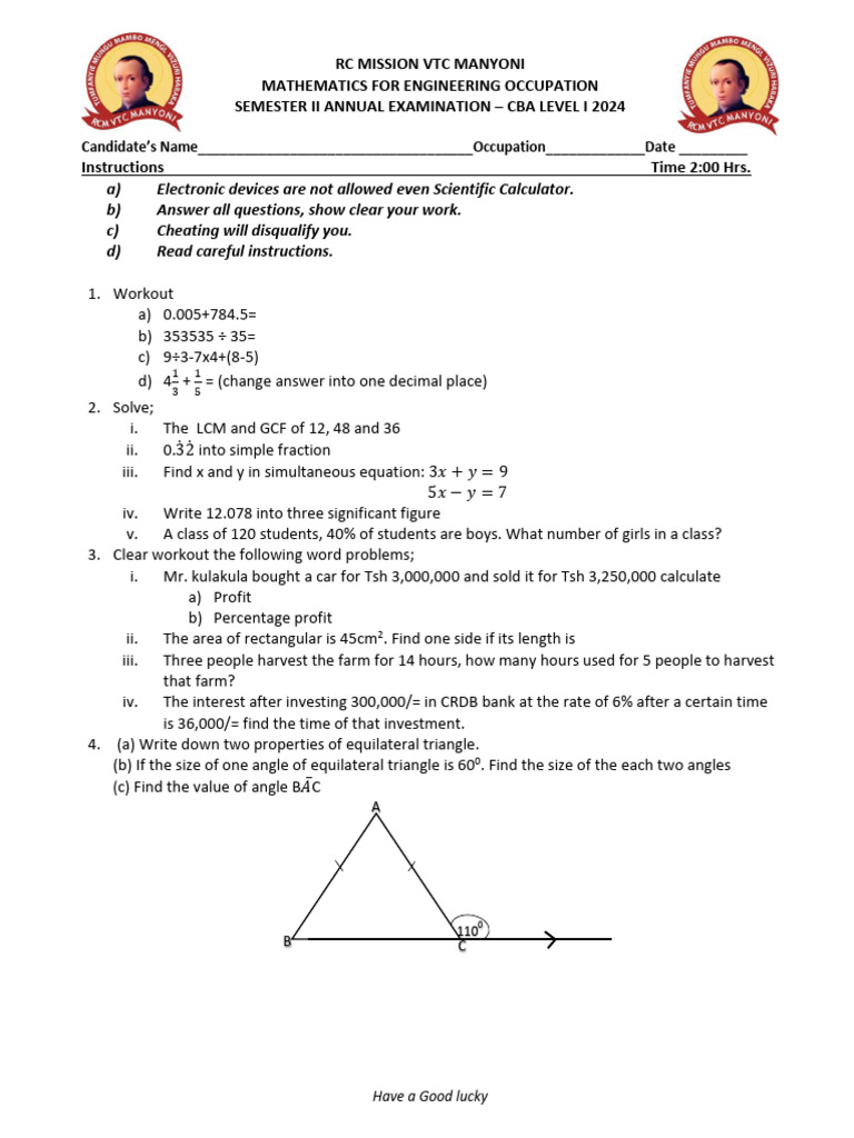 Math 1 | PDF