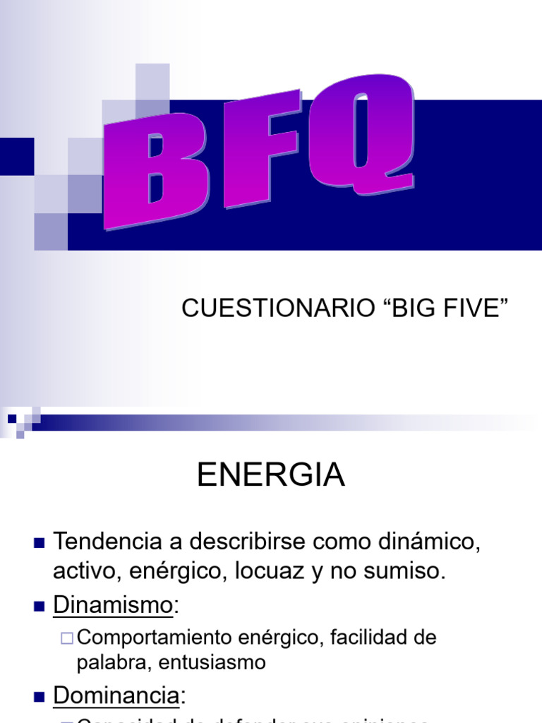 BFQ CorrecciÃ³n | PDF