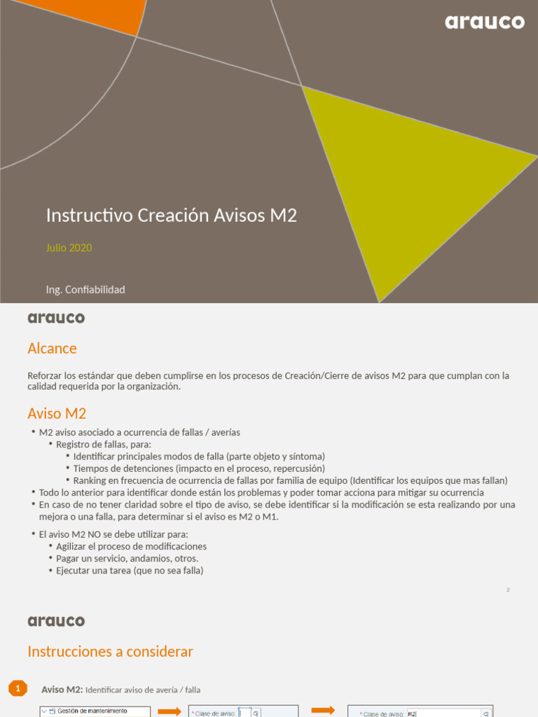 03340003A1 Instructivo Creacion Cierre avisos SAP M2_V2 | PDF ...