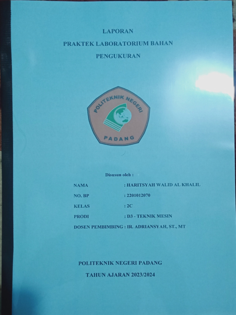 Laporan Praktek Laboratorium Bahan Pengukuran-1 | PDF