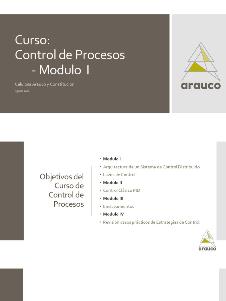 Curso Control de Procesos Modulo 1 Rev1 | PDF | Sistema de control ...