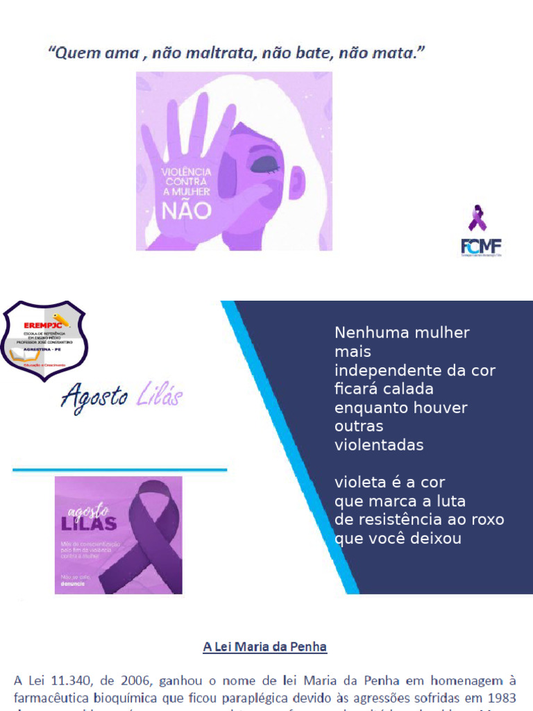 Agosto Lilás Éricon | PDF