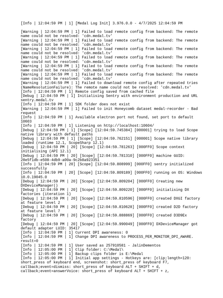 MedalLog20250407 | PDF | Keyboard Shortcut | Microphone