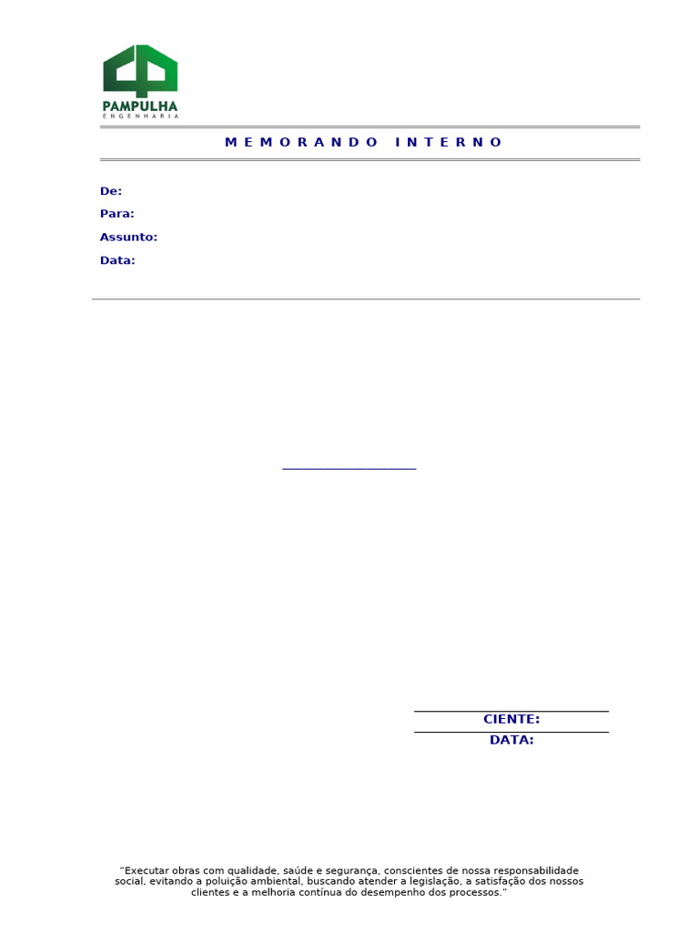 MEMORANDO INTERNO REV.01 | PDF