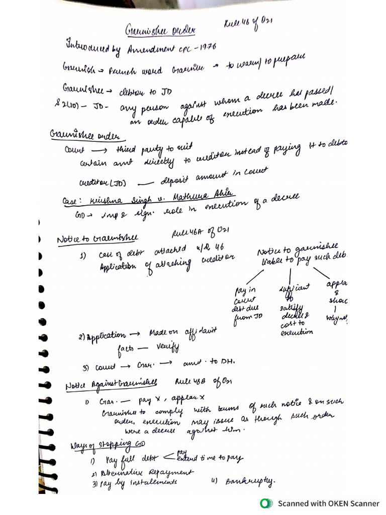 Garnishee Order | PDF