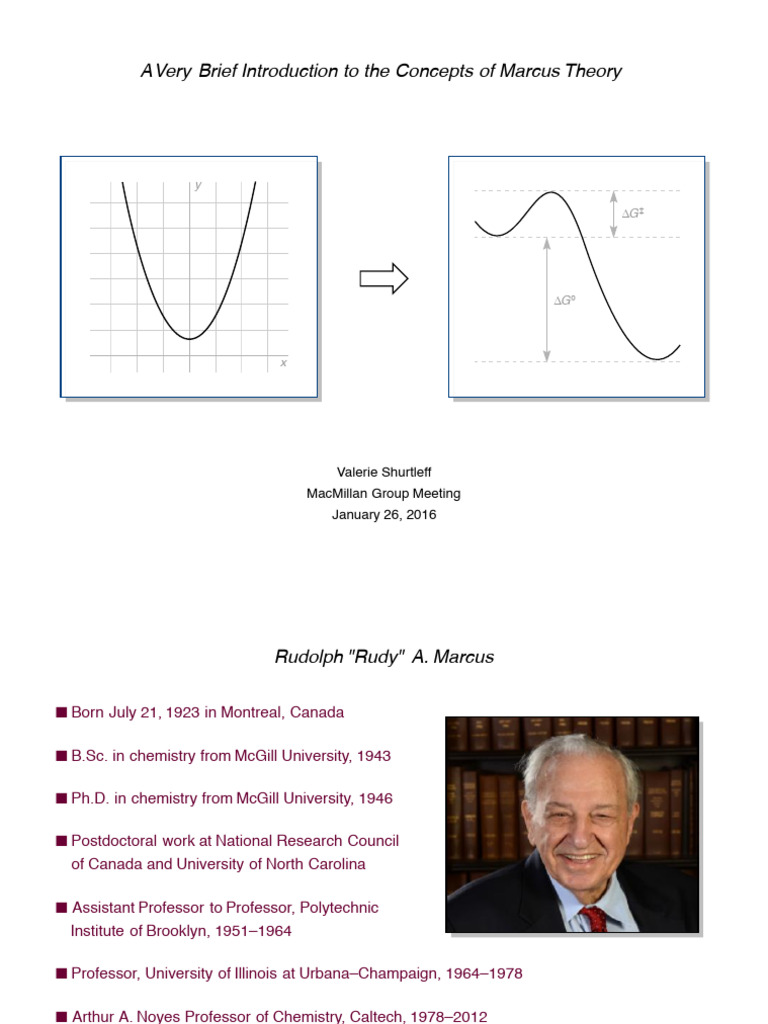 Concept of Marcus Theory | PDF | Chemical Reactions | Physics