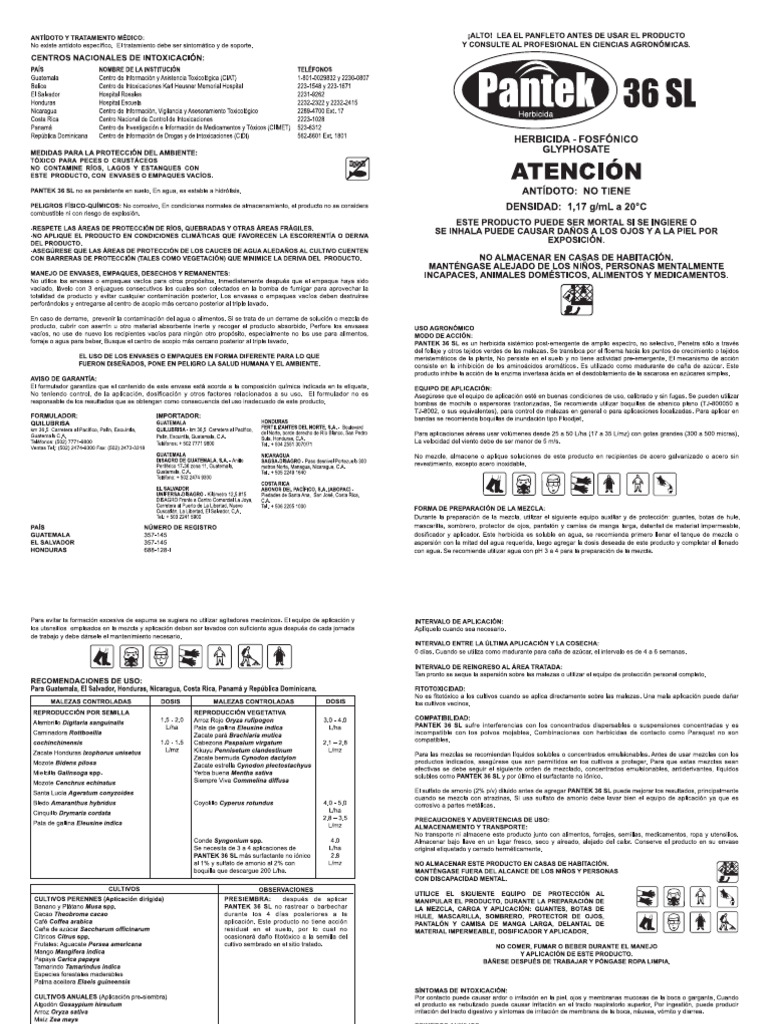 Panfleto Pantek 36sl 1 | PDF