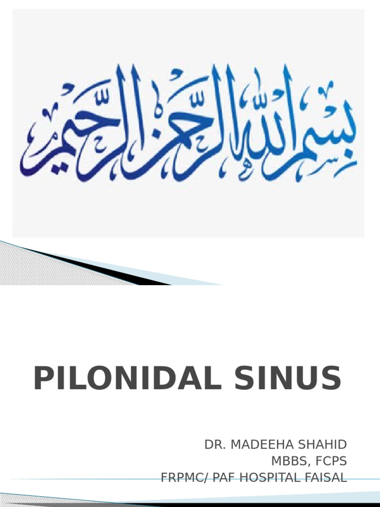 Pilonidal Sinus | PDF | Diseases And Disorders | Medical Specialties