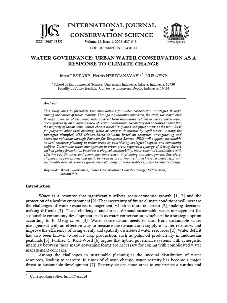 Urban Water Conservation Strategies | PDF | Water Resources | Sustainability