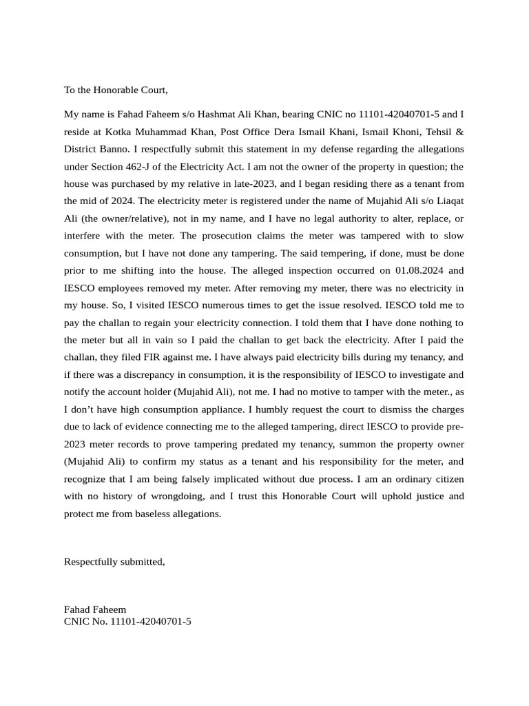 The Evidence (Statement) | PDF