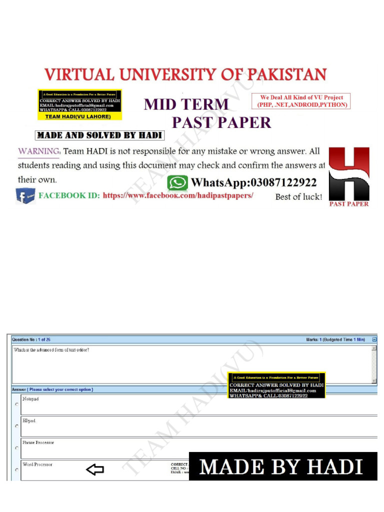Cs001 Midterm File 1 Solved by Team Hadi (4 Files Merged) | PDF
