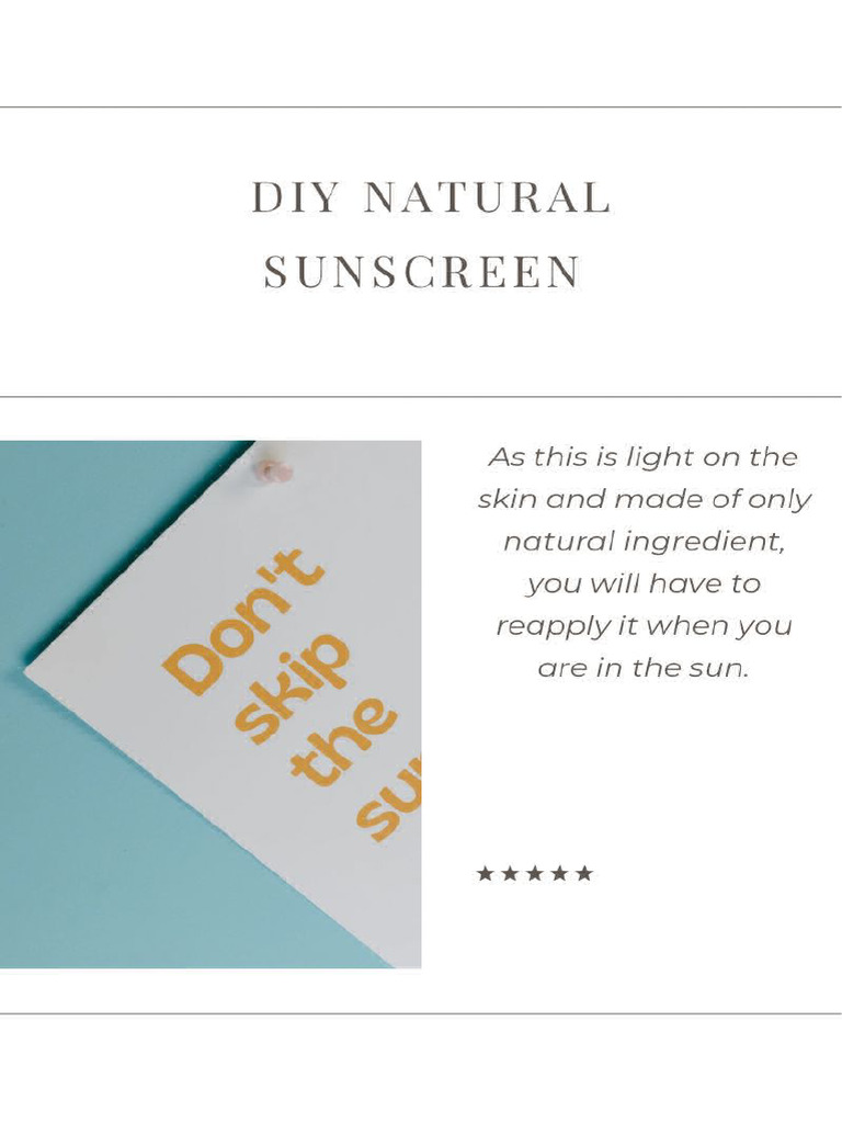 Sunscreen | PDF