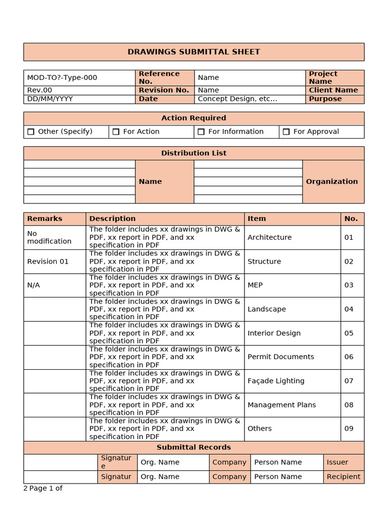 Design Submittal Template | PDF | Technical Communication | Software