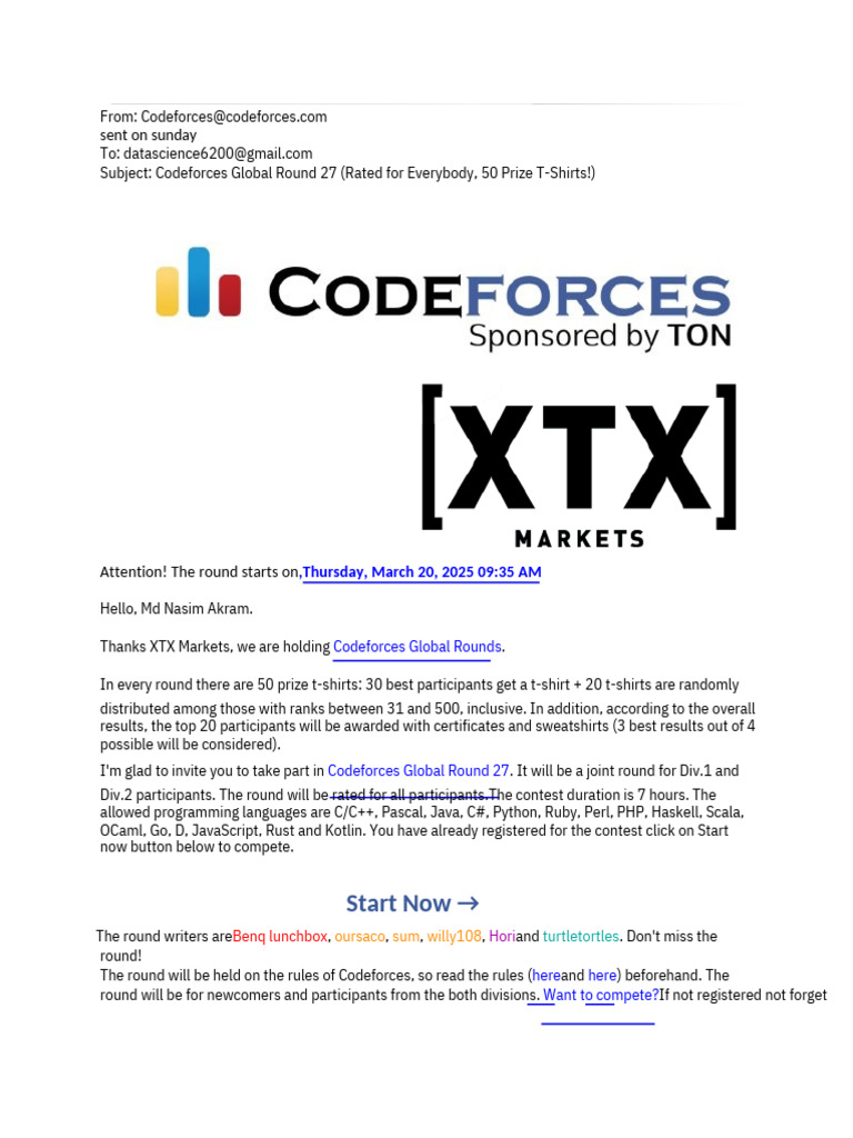 CodeForces Round PDF | PDF