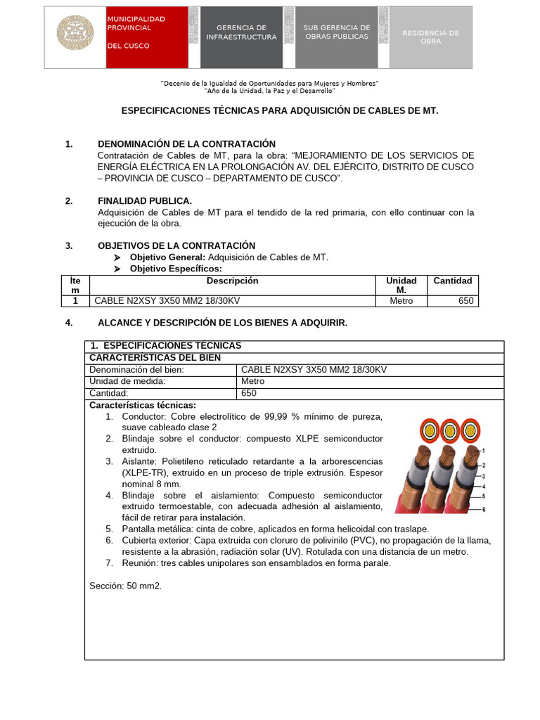 Cables MT | PDF | Aislador (Electricidad) | Conductor electrico