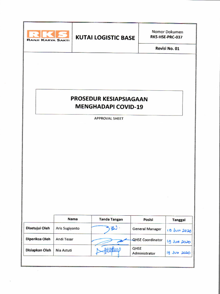 Form Deklarasi Bebas COVID-19 | PDF