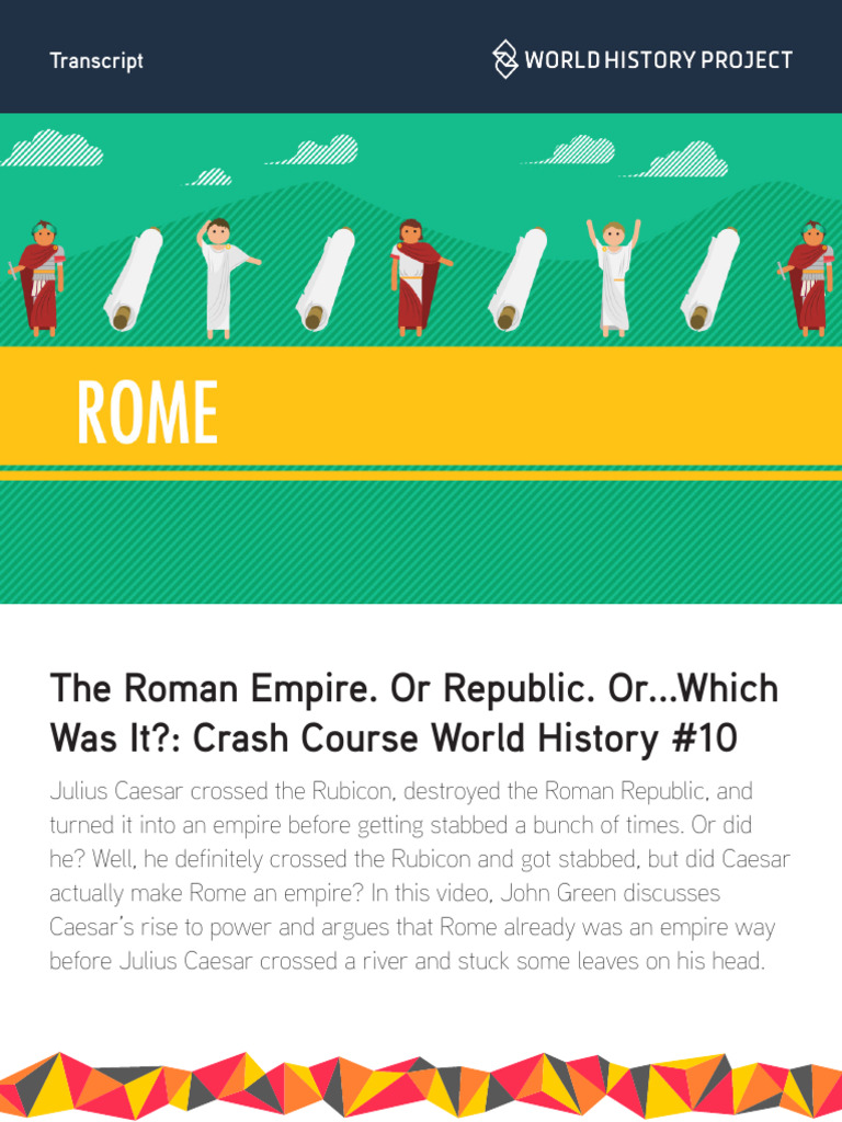 CC The Roman Empire or Republic or Which Was It CCWH 10 | PDF | Julius ...