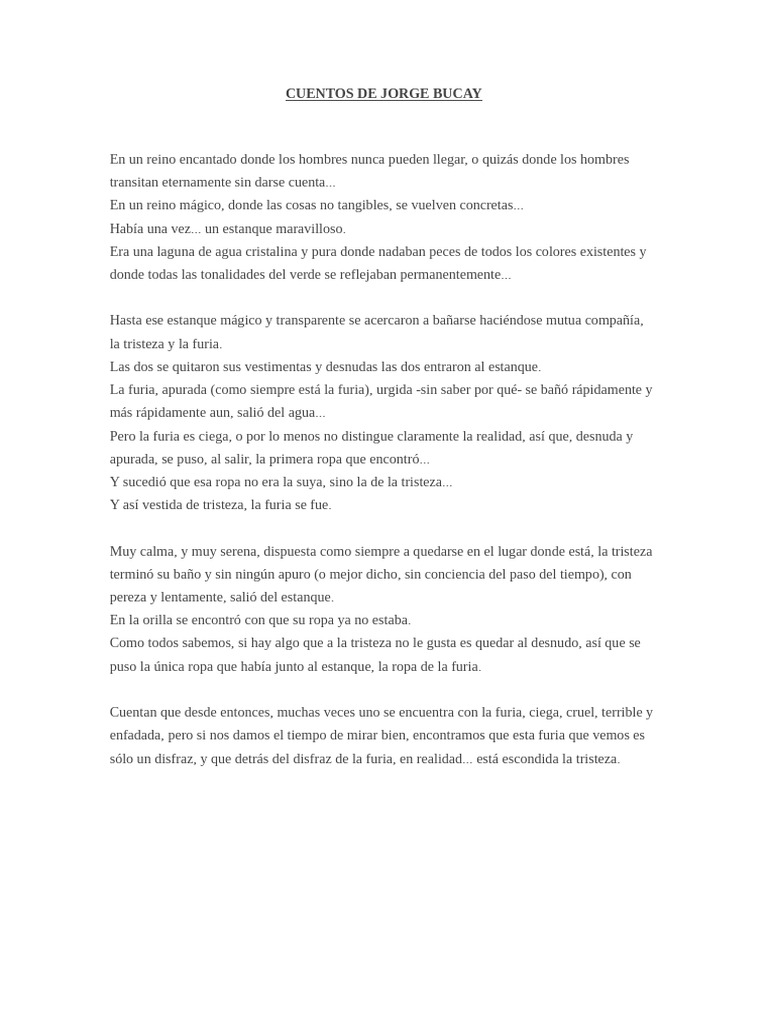 Cuentos de Jorge Bucay | PDF