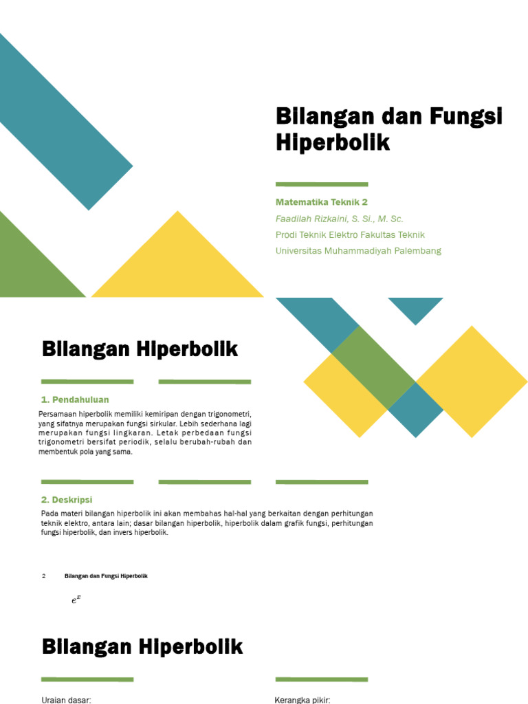 Bilangan Dan Fungsi Hiperbolik | PDF