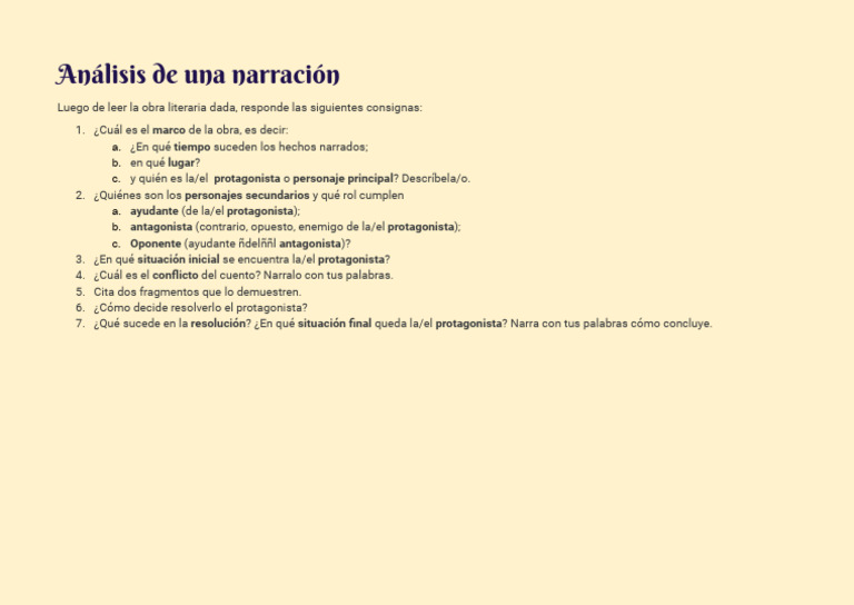 Actividad. an-lisis de Una Narraci-n.docx | PDF