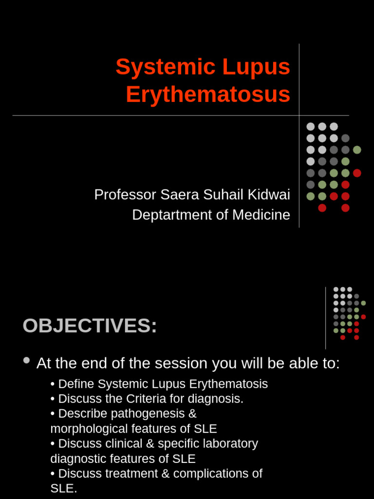 Systemic Lupus Erythematosus Final | PDF | Immunology | Medicine