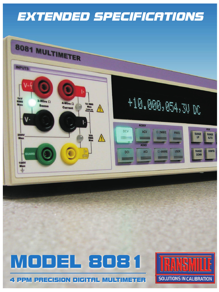 8081 Extended Specifications | PDF | Calibration | Computer Engineering