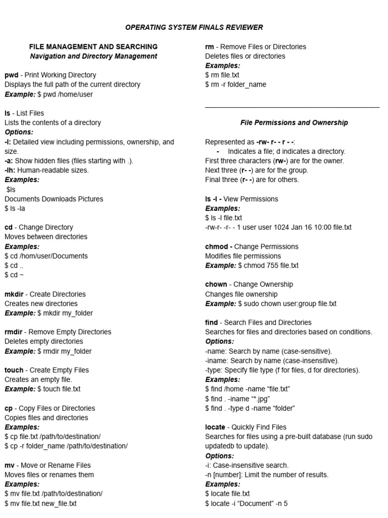 Operating System Finals Reviewer | PDF | Computer Network | Ip Address