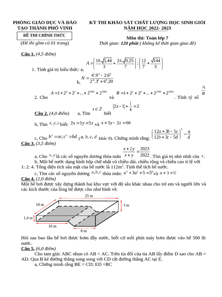 De Hoc Sinh Gioi Tuan 26 | PDF
