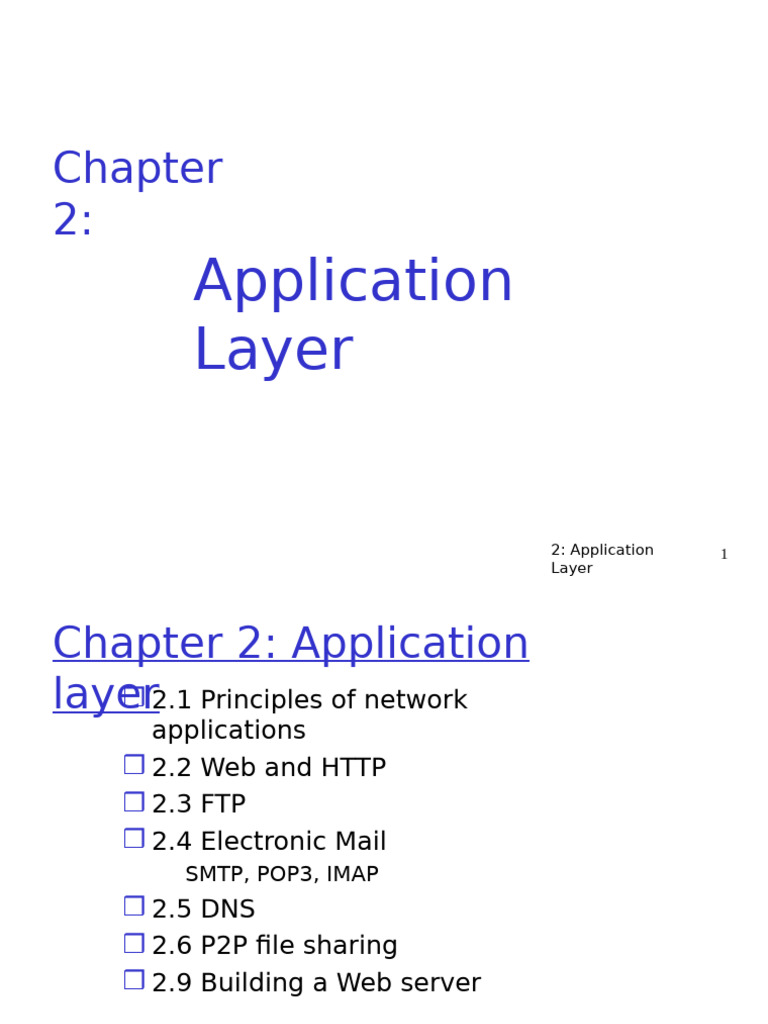 ch02_Application Layer (1) | PDF | Domain Name System | File Transfer Protocol