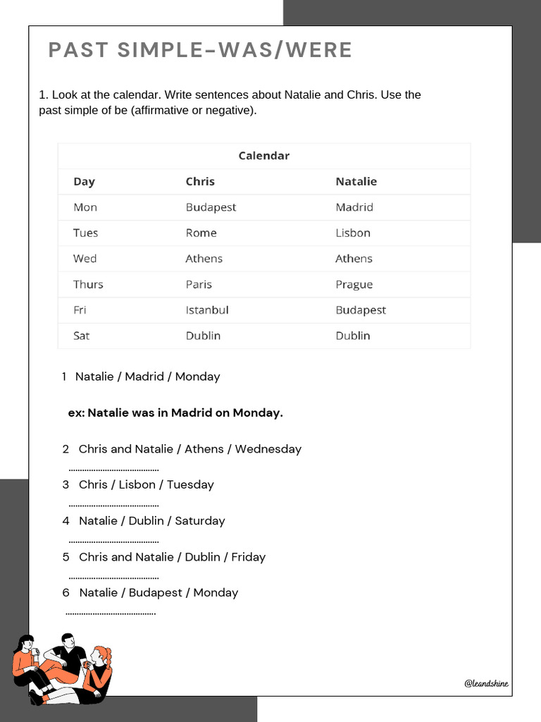 Past Simple: Was/Were Exercises | PDF