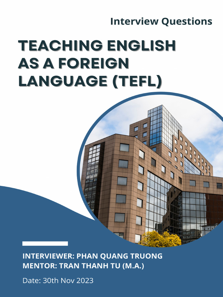 Interview Questions - TEFL - Phan Quang Truong | PDF