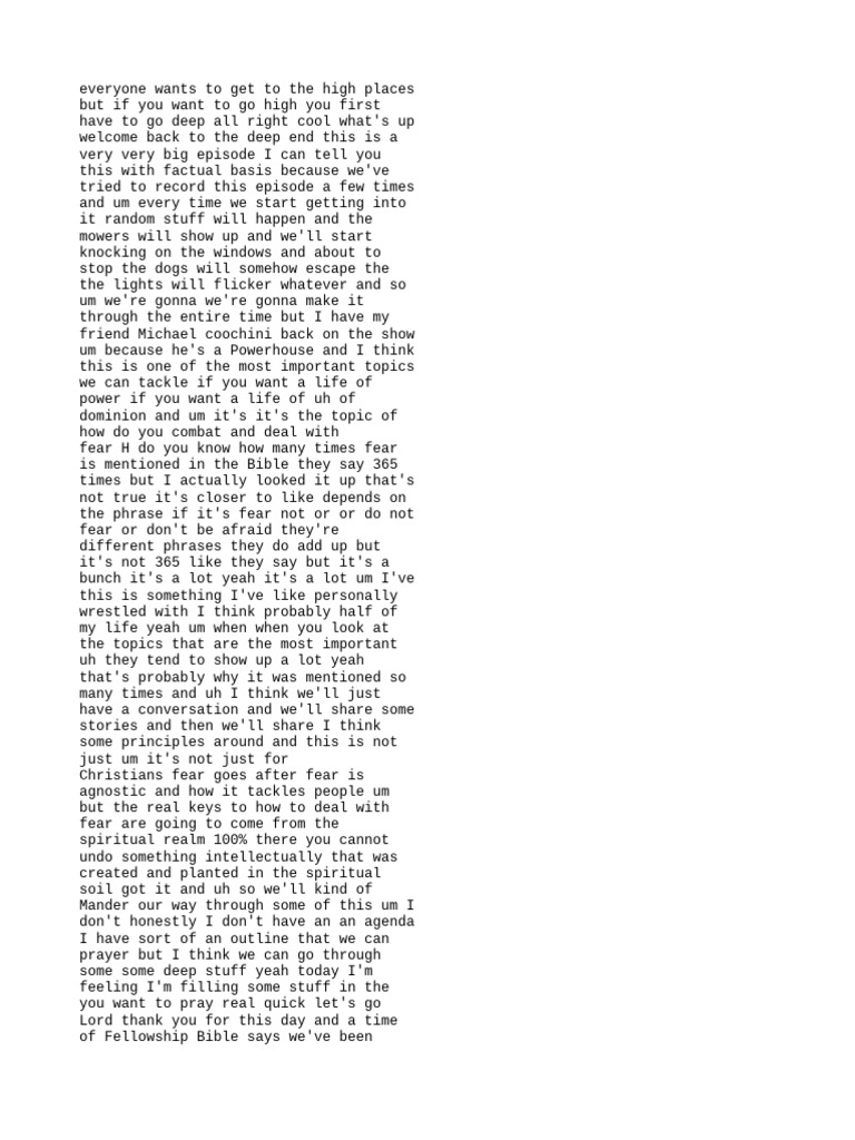 Default Transcript The Spirit of Fear Legal System of Spirit Realm ...