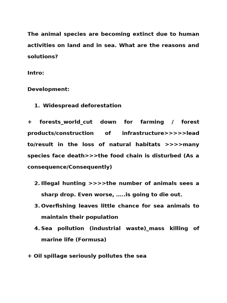 Species Extinct - Solutions and Reasons | PDF | Habitat Destruction ...