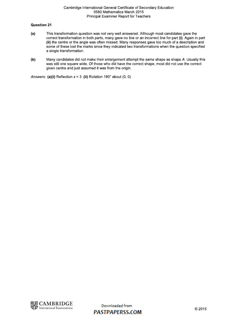 Past Paper 0580 4 | PDF